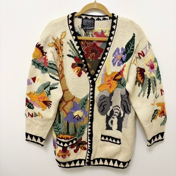 berek | Sweaters | Vintage Berek African Safari Cardigan Sweater ...